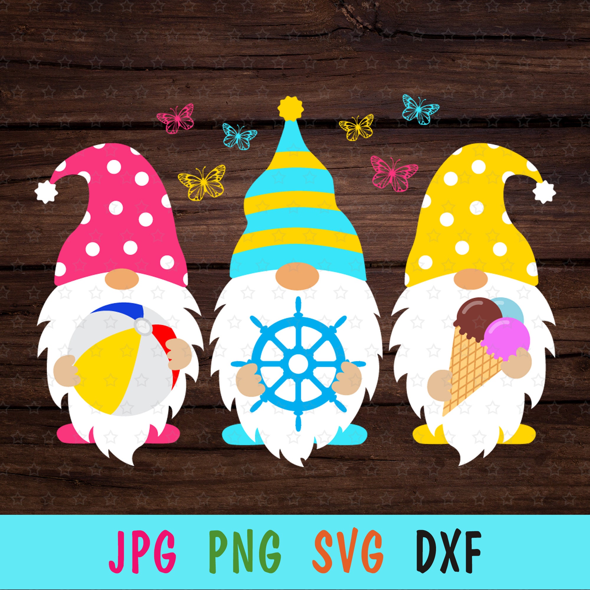Summer Gnomes SVG for Cricut, Beach Gnomes Print for T-shirt, Hello ...