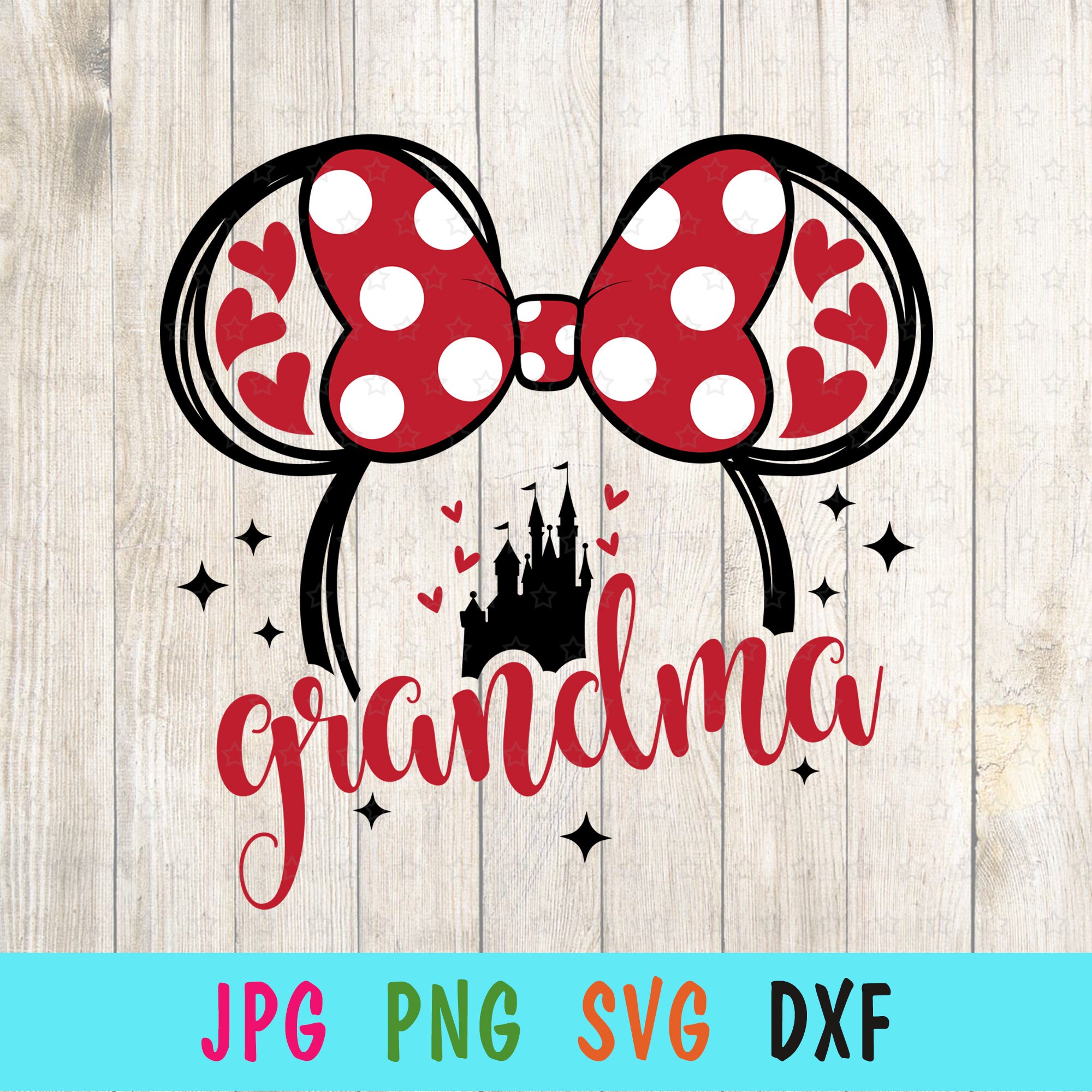 Mouse Grandma Svg for Cricut, Grammy Print for T-shirt, Mommy Svg ...