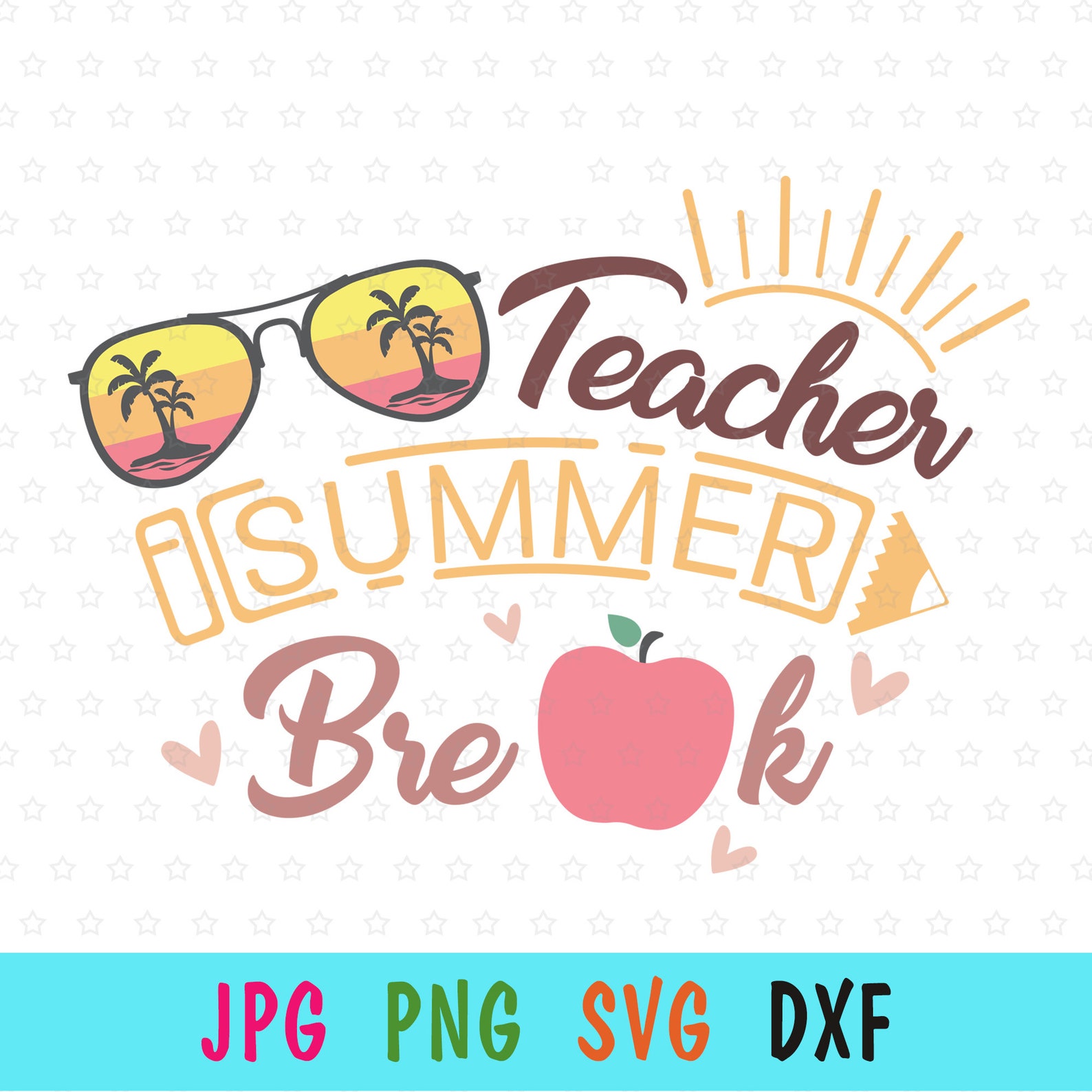 Teacher Summer Break Svg for Cricut Hello Summer Print for - Etsy