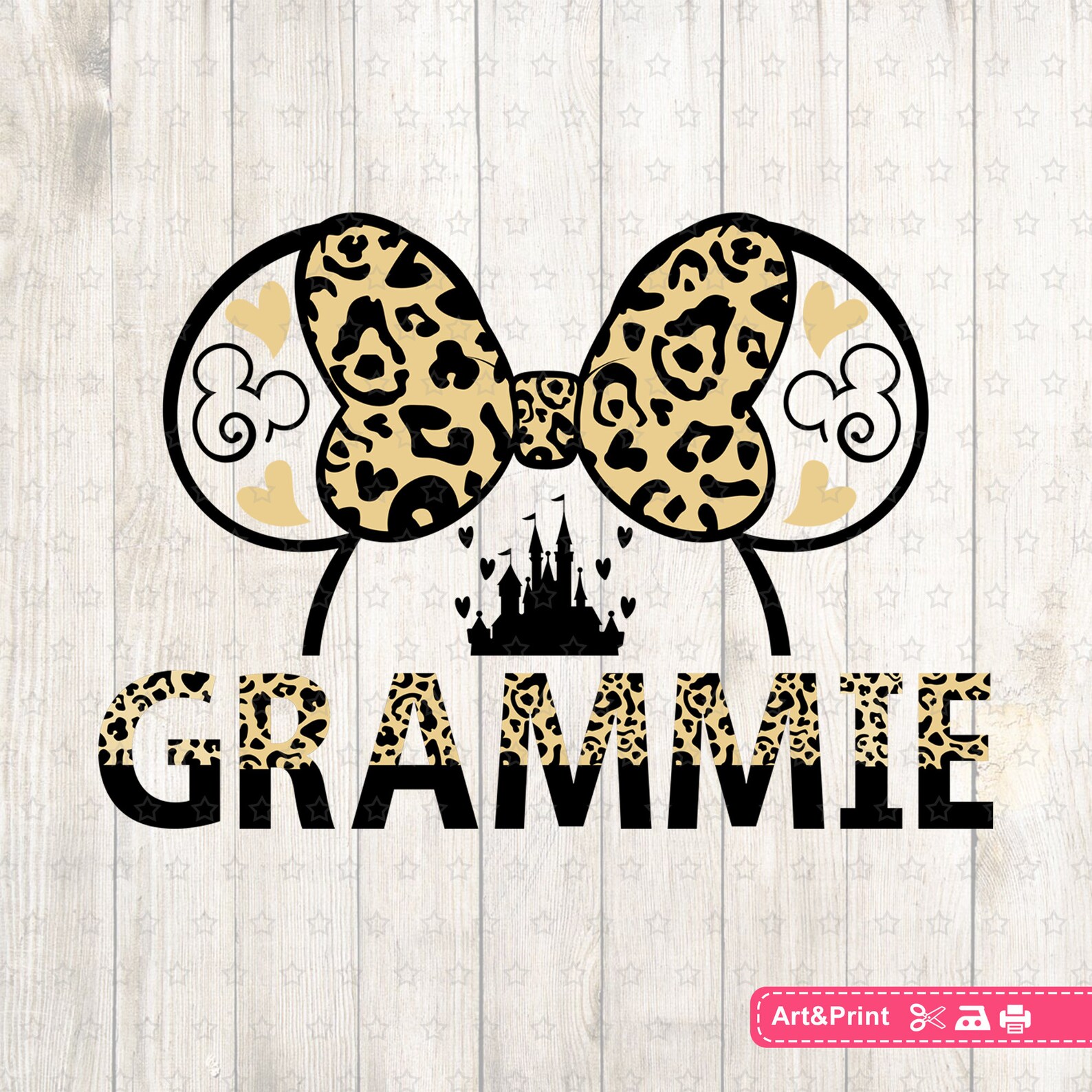 Mouse Grammie Svg for Cricut Mini Grandma Leopard Print for - Etsy UK