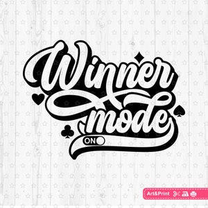 Winner Mode Monogram Svg for Cricut, Family Vacation Svg, Playing Card ...