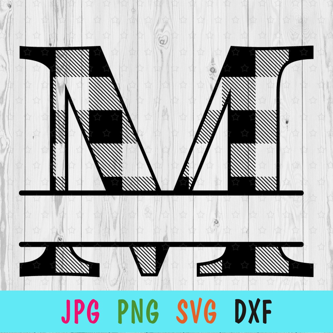 Split Monogram SVG for Cricut Split Letter M Print for - Etsy