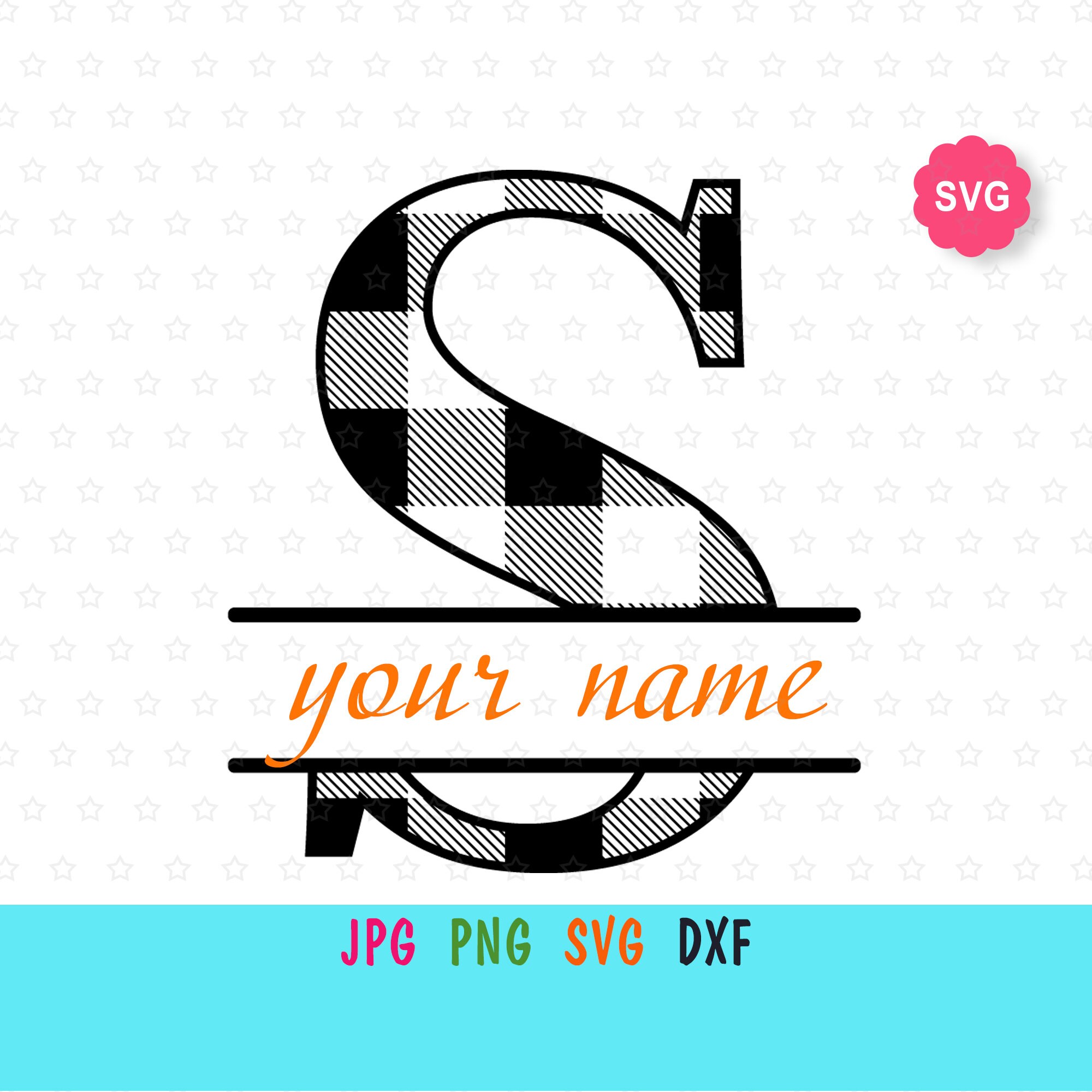 Split Monogram SVG for Cricut Letter S Monogram Print for - Etsy UK