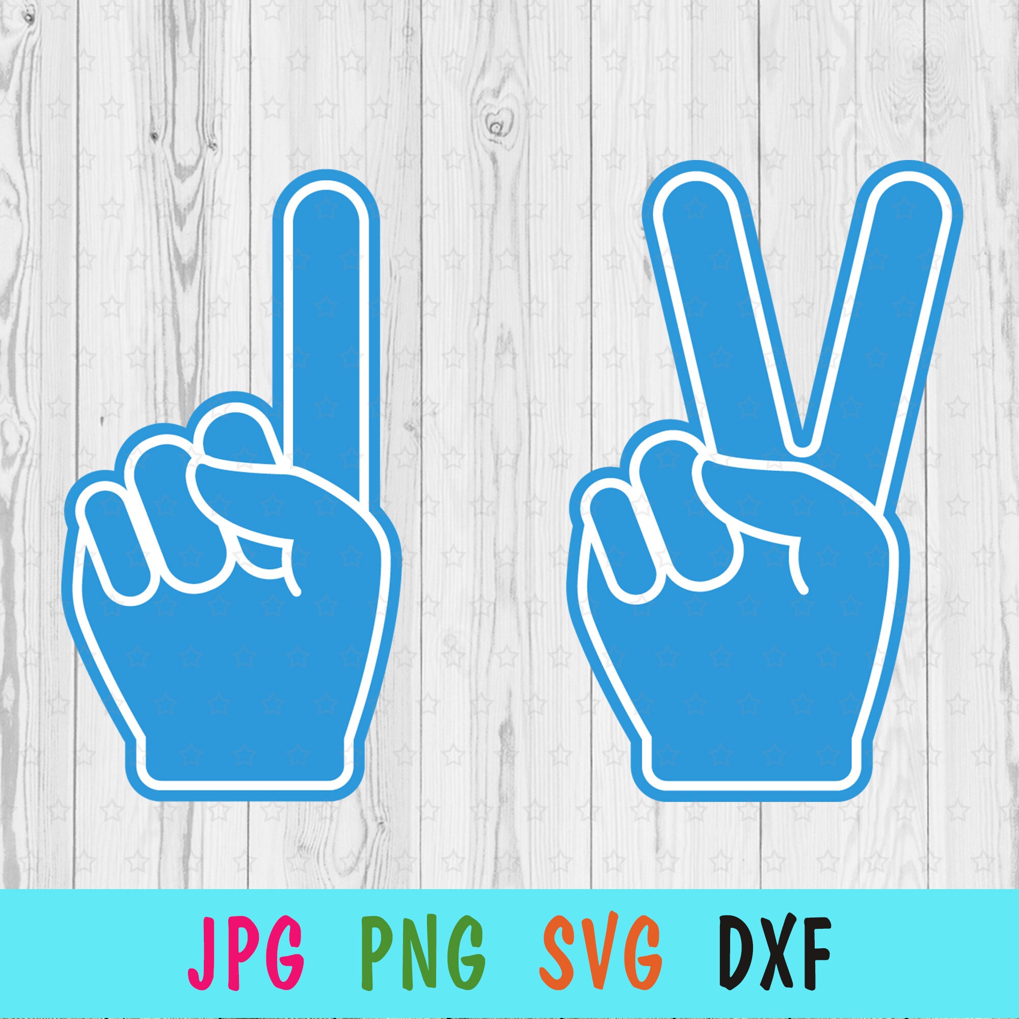 Foam Finger SVG for Cricut Football Fan Craft Pattern - Etsy