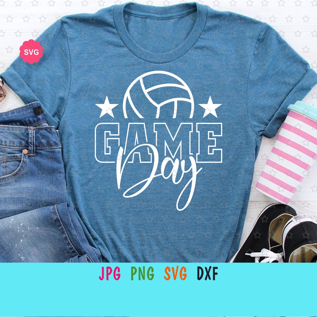 Game Day Volleyball Svg for Cricut, Volleyball Vibes Svg, Volleyball ...