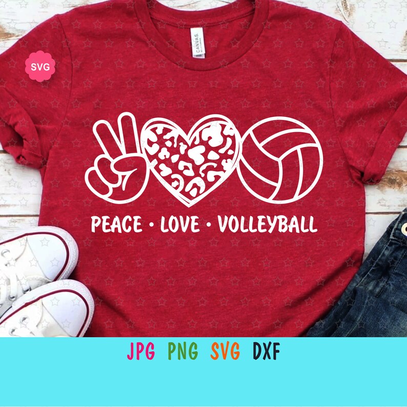 Peace Love Volleyball Svg for Cricut Volleyball Mama Svg - Etsy
