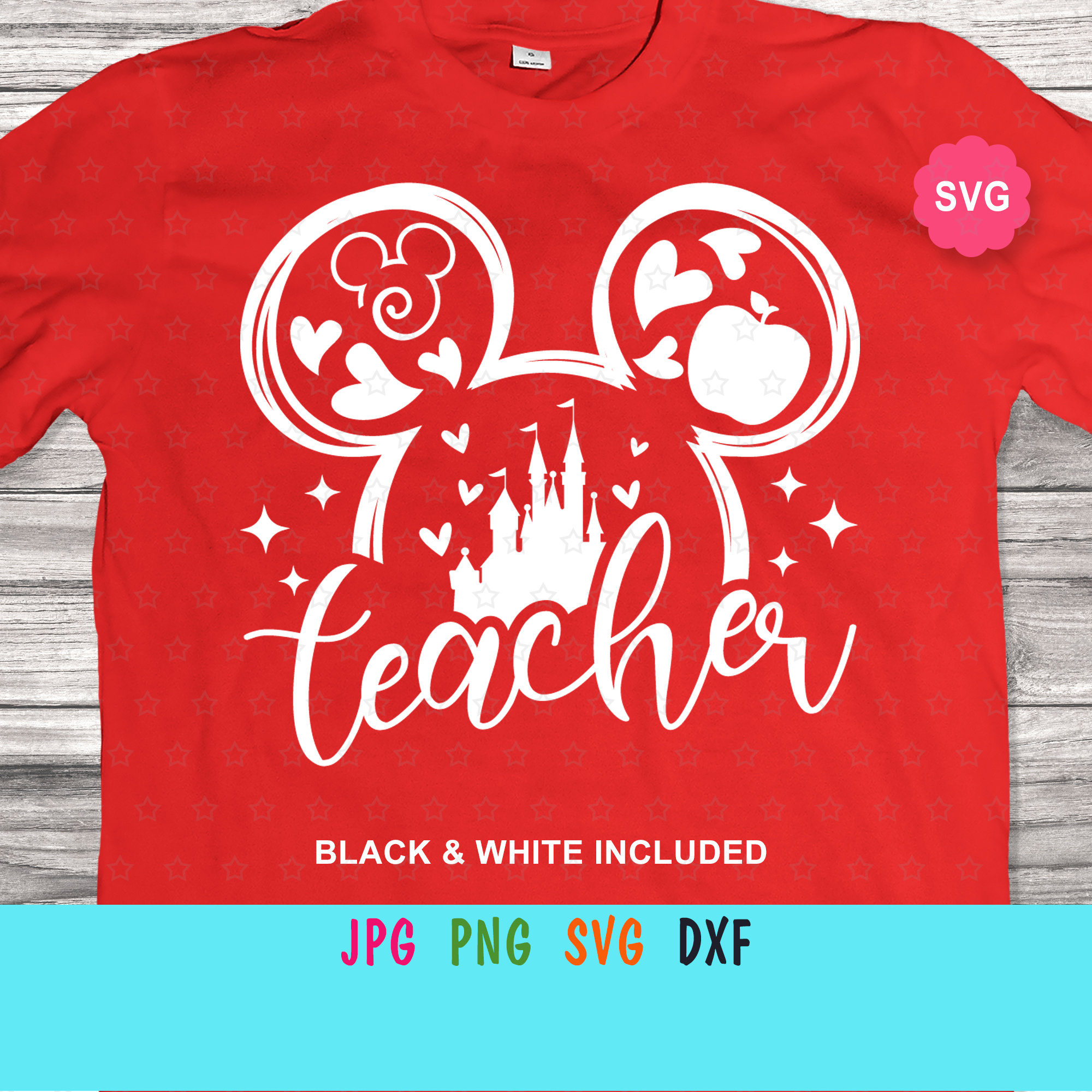 Disney teacher Svg for cricut Mickey teacher print for | Etsy