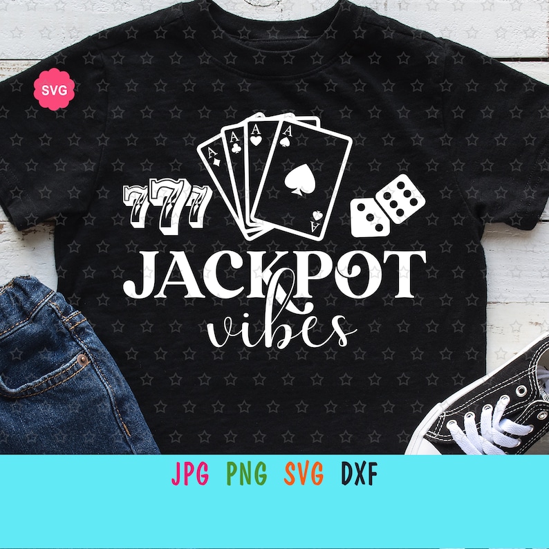 Jackpot Vibes Svg for Cricut Casino Playing Card Svg Casino - Etsy