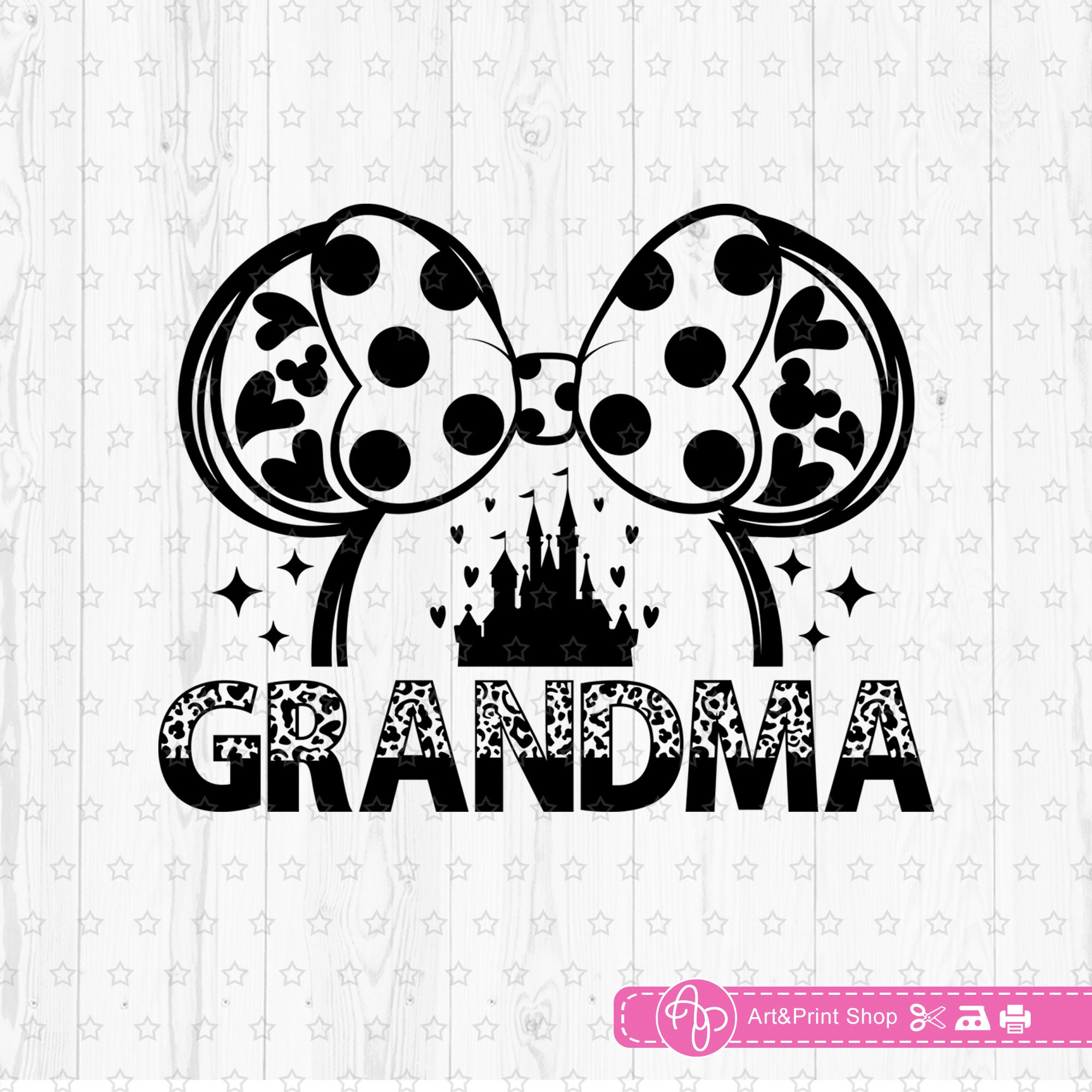 Mouse Grandma Leopard Svg for Cricut, Birthday Grandma Svg, Family Trip ...