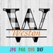 Split Monogram SVG for Cricut, Letter W Monogram Print for T-shirt ...