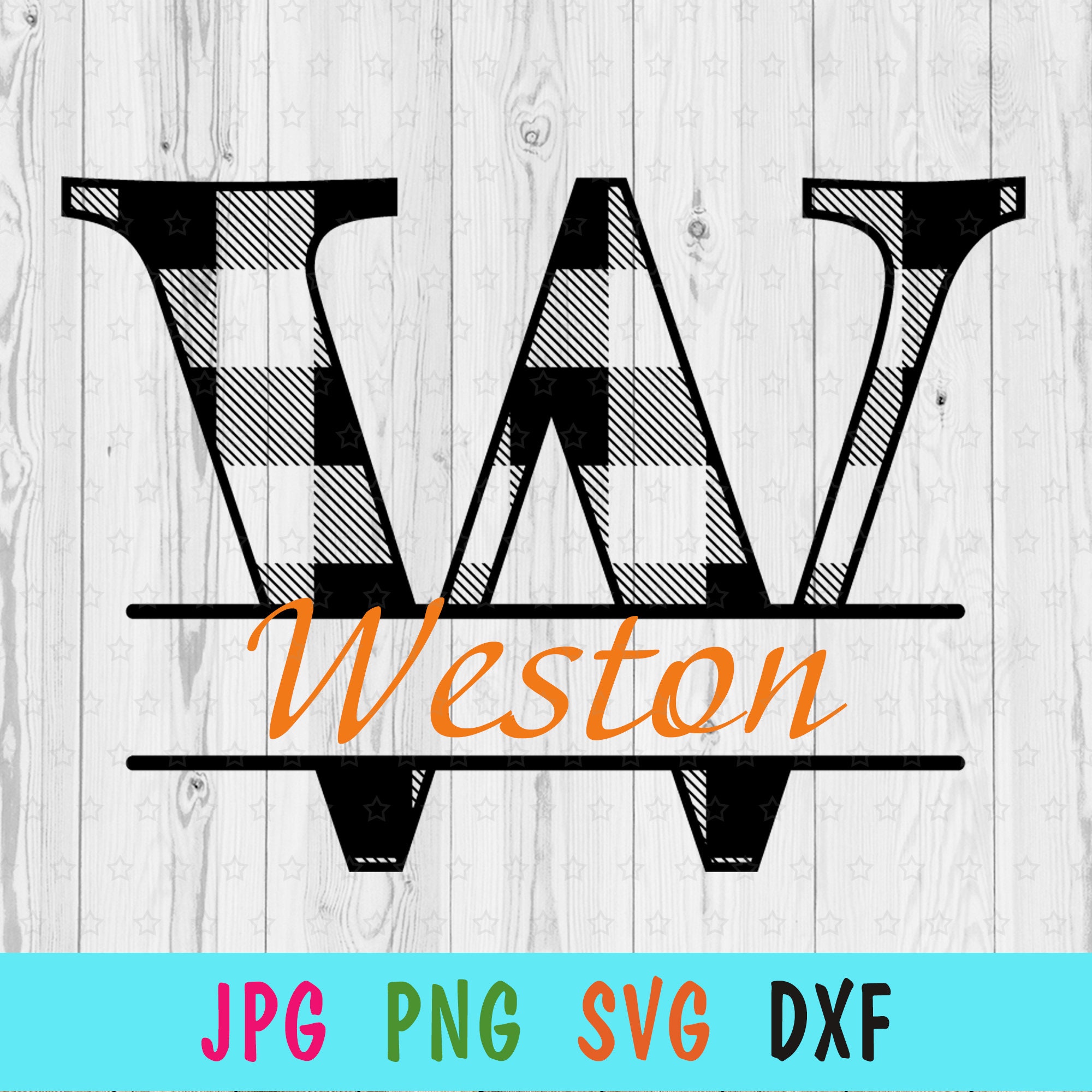 Split Monogram SVG for Cricut, Letter W Monogram Print for T-shirt ...