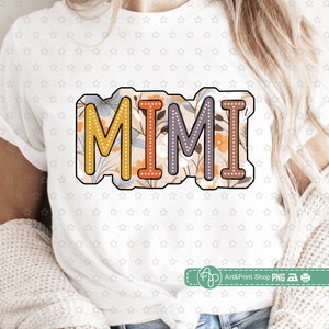 Fall Mimi Png, Hello Autumn Png, Fall Png, Floral Mimi Png, Bright ...