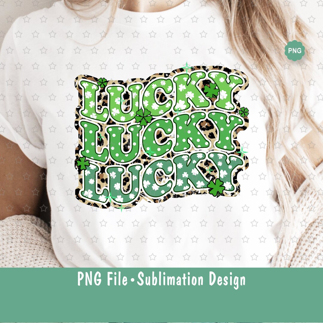 Lucky Leopard Sublimation Png, St Patricks Day Png, Lucky Png, Shamrock ...