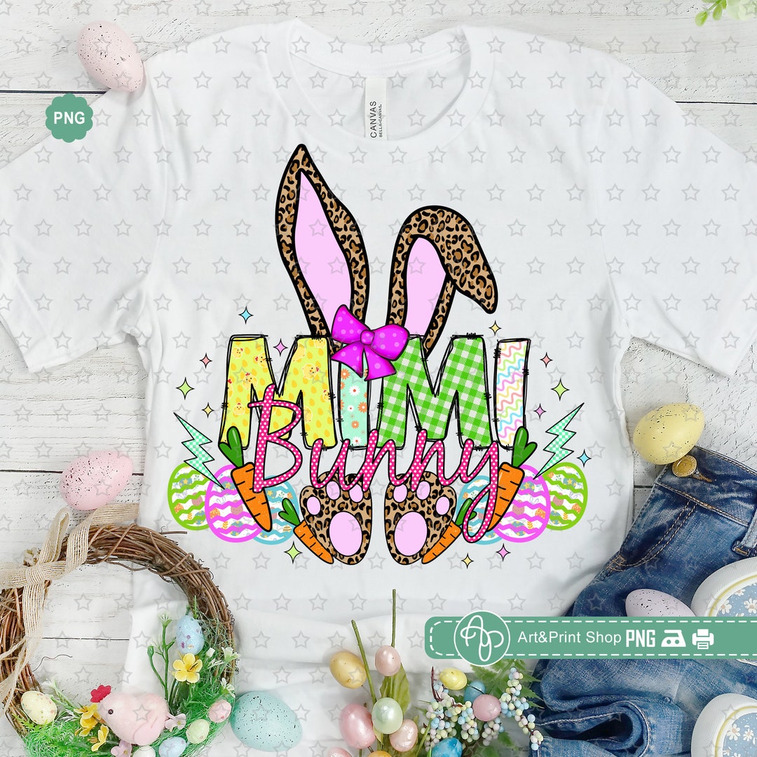 Easter Mimi Bunny Png, Retro Bunny Png, Hello Spring Png, Easter Shirt ...
