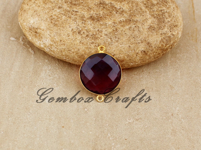 Ruby Hydro Quartz Round Briolette 925 Sterling Silver Gold - Etsy