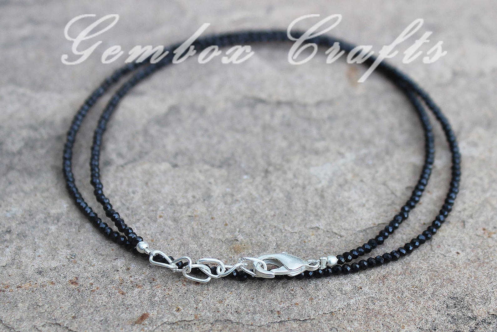 Beautiful Natural Black Spinel 2mm Roundel Faceted Silver | Etsy