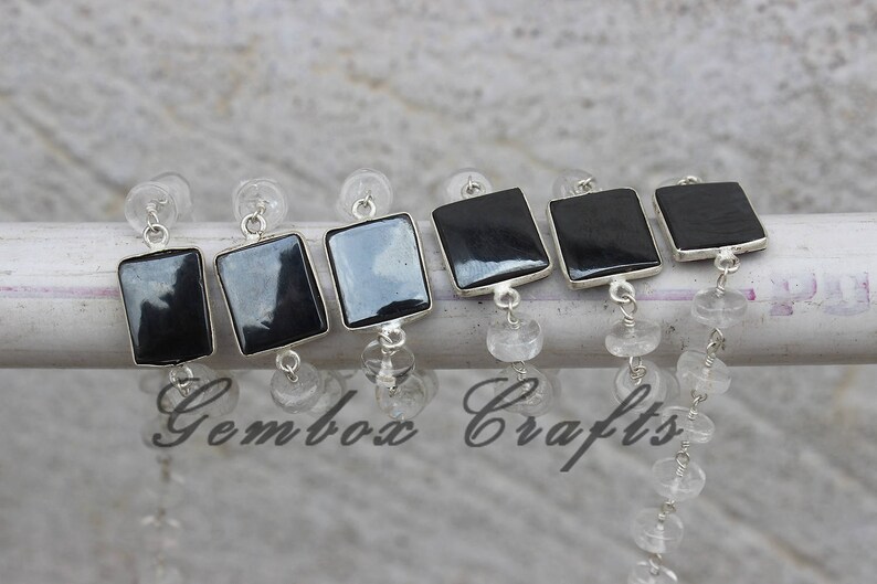 Crystal 6mm Coin Smooth With Gunmetal Rectangle Bezel Silver - Etsy