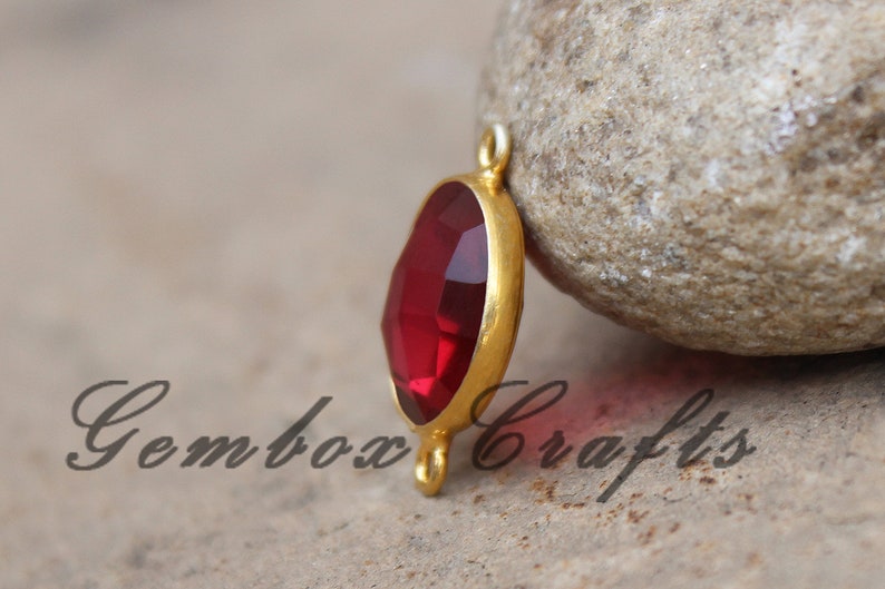 Ruby Hydro Quartz Round Briolette 925 Sterling Silver Gold - Etsy