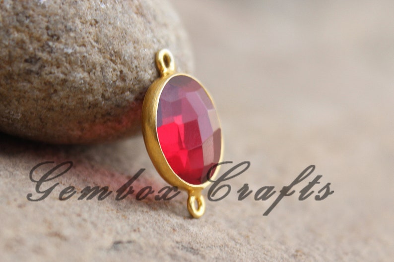 Ruby Hydro Quartz Round Briolette 925 Sterling Silver Gold - Etsy