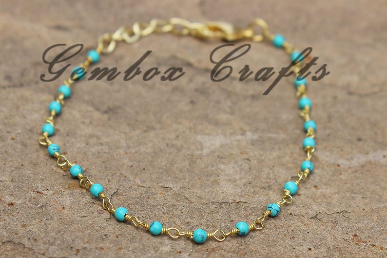 Blue Matrix Turquoise 2mm Round Smooth Brass Metal Alloy Gold Plated ...