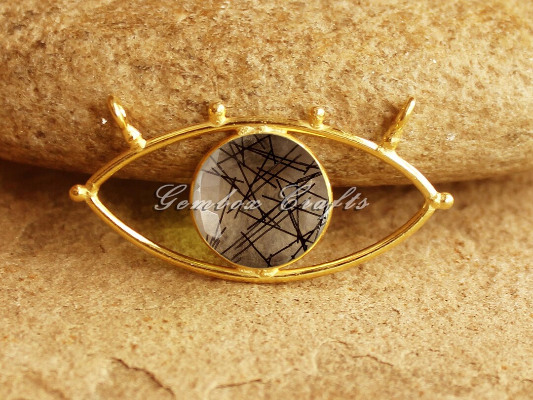 Black Rutilated Hydro Quartz Round Checker Cut Gemstone Marquise Evil ...