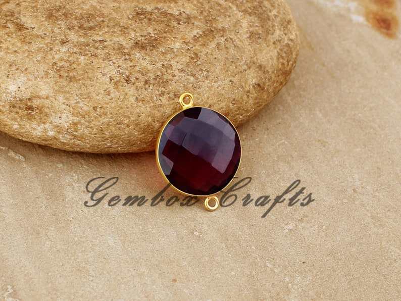 Ruby Hydro Quartz Round Briolette 925 Sterling Silver Gold - Etsy
