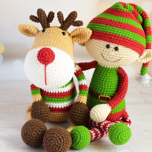 Easy Pattern Crochet Christmas Elf With Long Legs Christmas - Etsy