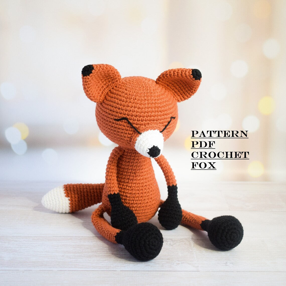 Easy Pattern Crochet Fox With Long Legs Fox Amigurumi PDF - Etsy