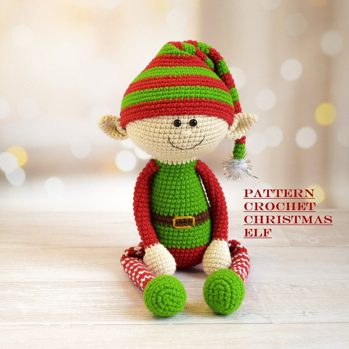 Easy Pattern Crochet Christmas Elf With Long Legs Christmas | Etsy
