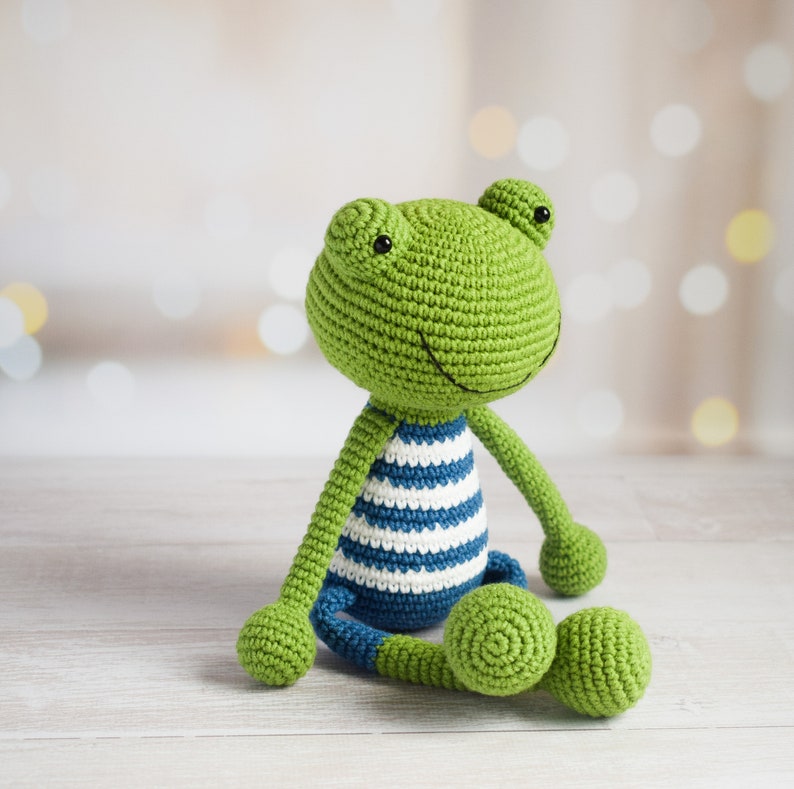 Easy Pattern Crochet Frog With Long Legs Frog Amigurumi PDF | Etsy