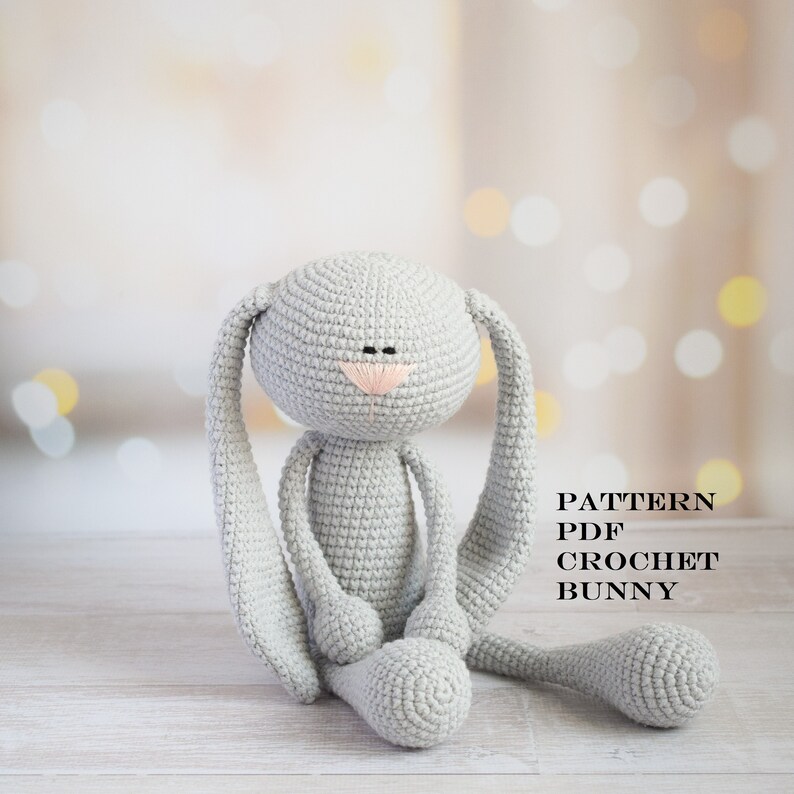 Easy Pattern Crochet Bunny With Long Legs Bunny Amigurumi PDF Crochet ...