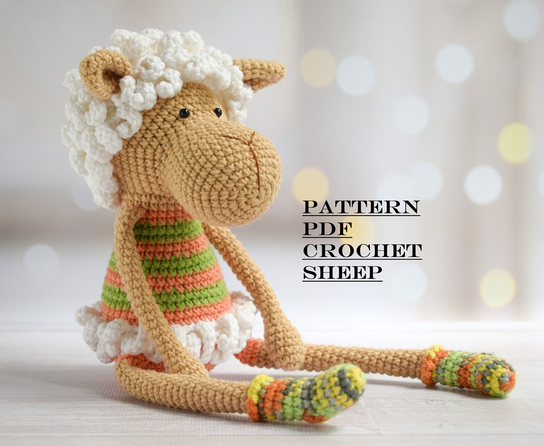 Easy Pattern Crochet Sheep With Long Legs Sheep Amigurumi PDF Crochet ...