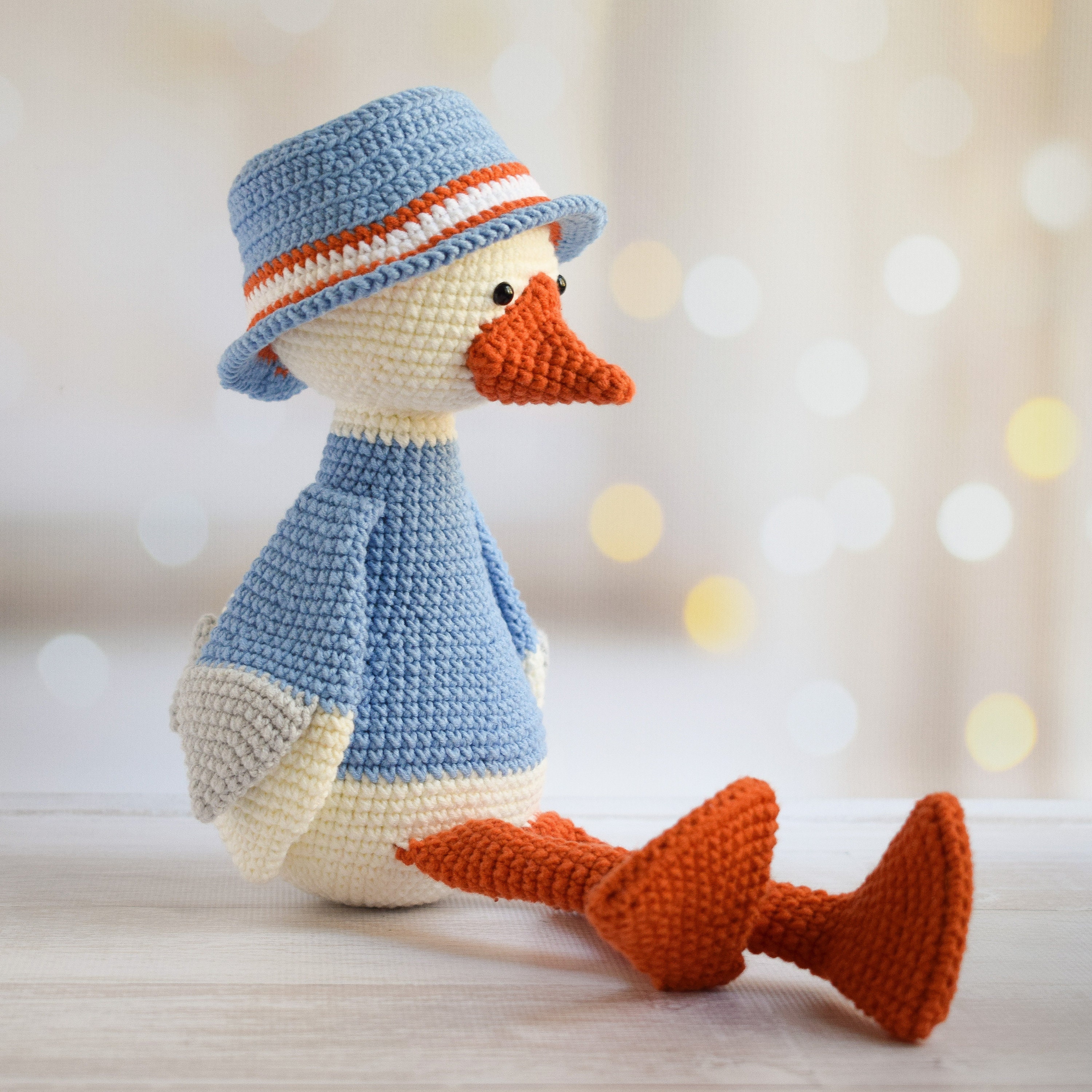 Easy Pattern Crochet Goose With Long Legs Goose Amigurumi PDF Crochet ...