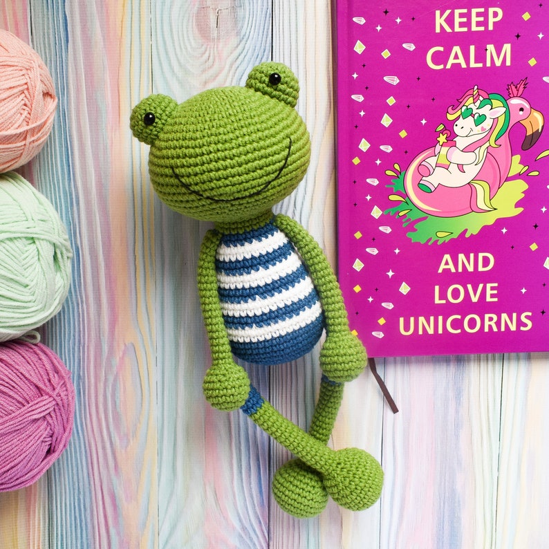 Easy Pattern Crochet Frog With Long Legs Frog Amigurumi PDF | Etsy