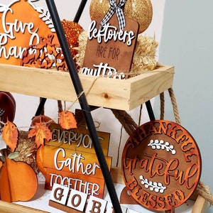 Fall Thanksgiving Tiered Tray Decor Pumpkin Bundle Autumn - Etsy