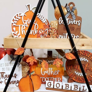 Fall Thanksgiving Tiered Tray Decor Pumpkin Bundle Autumn - Etsy