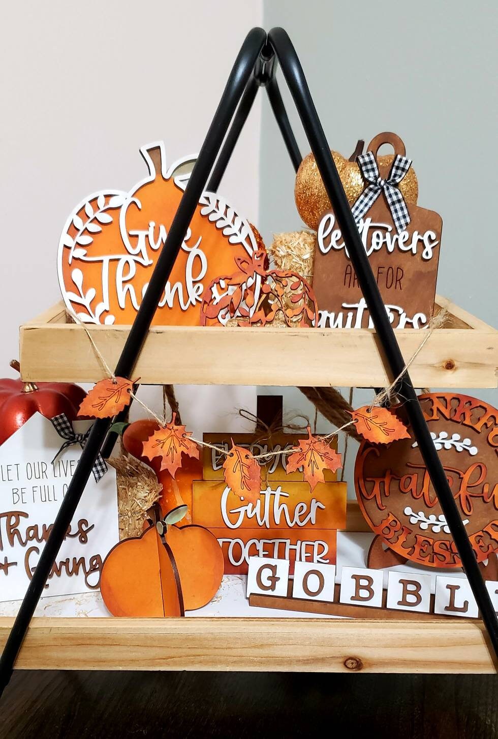 Fall Thanksgiving Tiered Tray Decor Pumpkin Bundle Autumn | Etsy