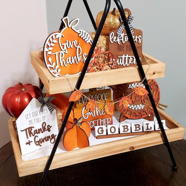 Thanksgiving Tier Tray Decor - Etsy