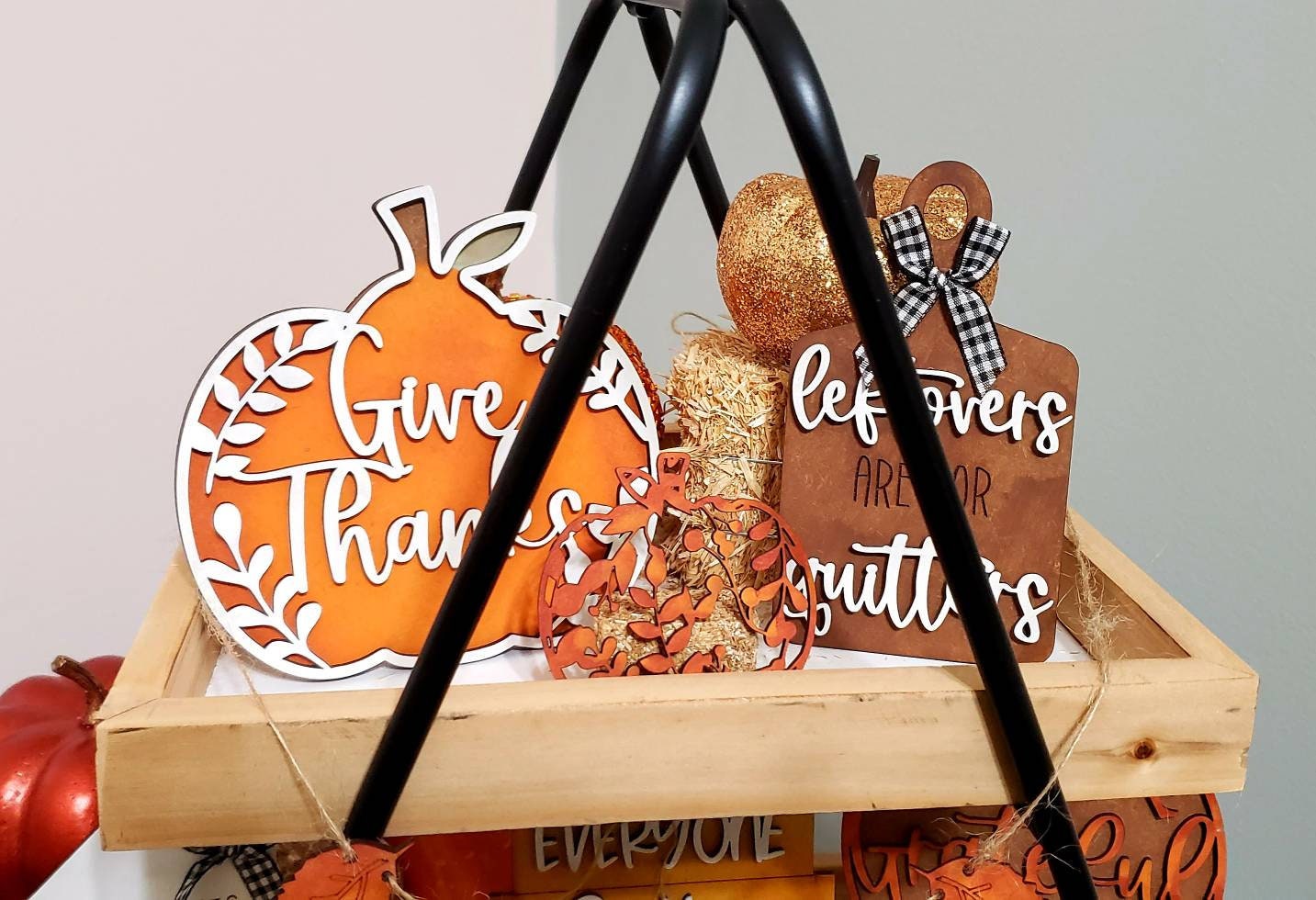 Fall Thanksgiving Tiered Tray Decor Pumpkin Bundle Autumn | Etsy