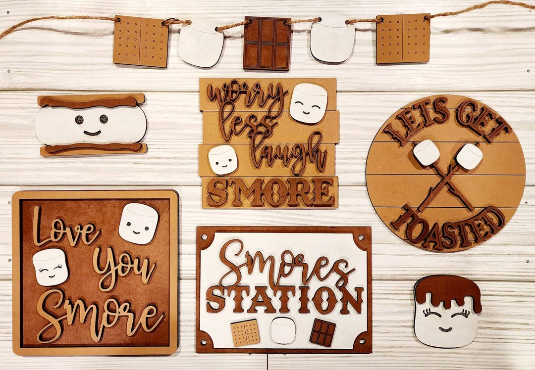S'more, Smore, Bonfire, Fall, Winter Tiered Tray Decor, Bundle, Fire ...