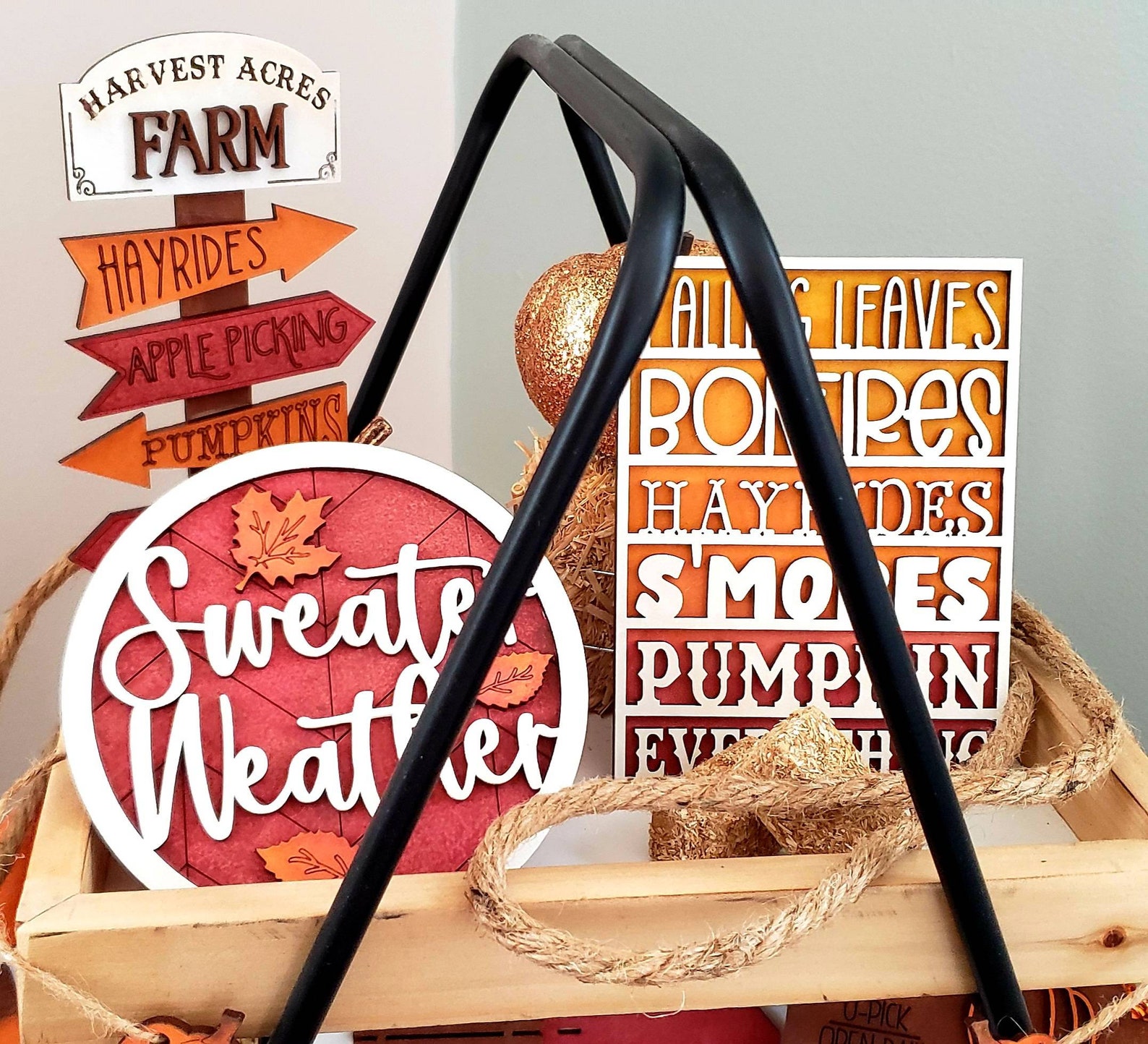 Fall Tiered Tray Decor Pumpkin Patch Bundle Autumn Signs - Etsy