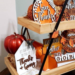 Fall Thanksgiving Tiered Tray Decor Pumpkin Bundle Autumn - Etsy