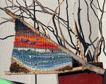 Branch Weaving, Ocean Wall Hanging, Textile Wall Hanging, Ocean Art ...