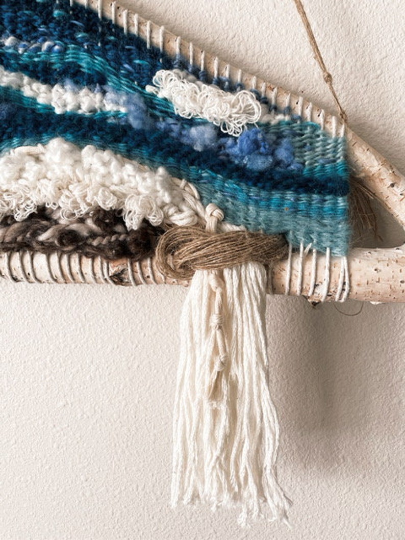 Branch Weaving, Ocean Wall Hanging, Textile Wall Hanging, Ocean Art ...