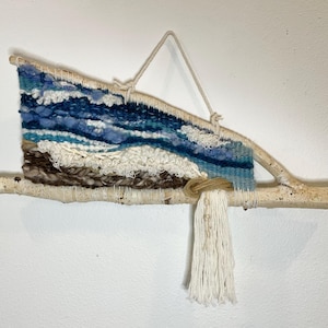 Branch Weaving, Ocean Wall Hanging, Textile Wall Hanging, Ocean Art ...