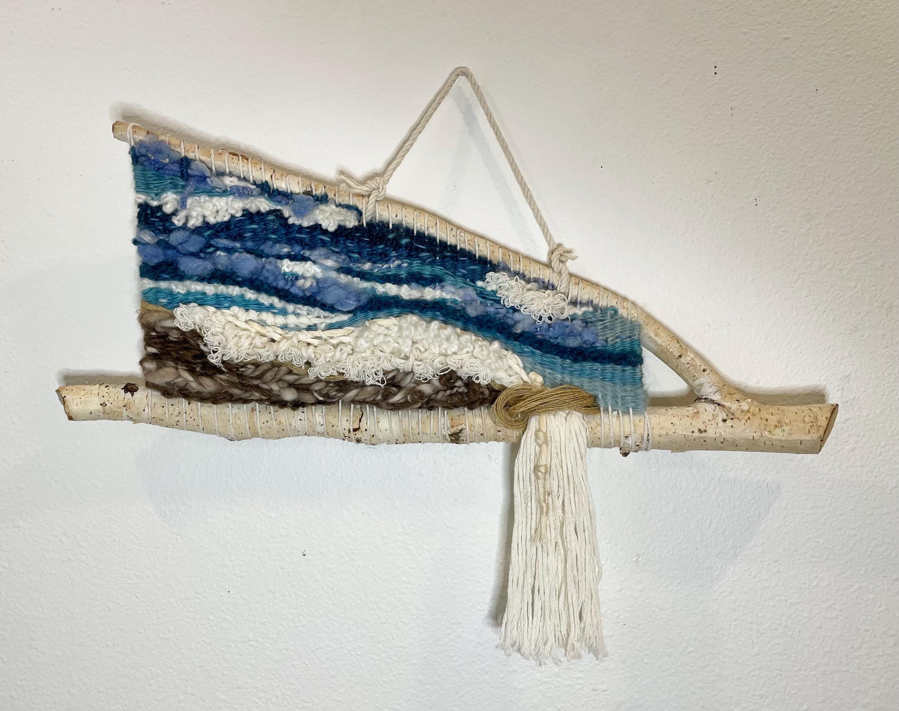 Branch Weaving, Ocean Wall Hanging, Textile Wall Hanging, Ocean Art ...