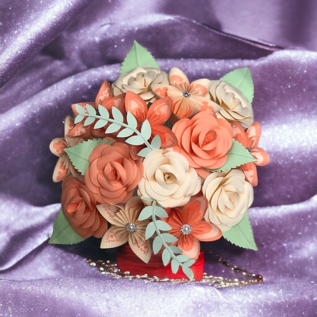 Paper Flower Bouquet With Colour of Your Choosing. Paper Flowers, First ...