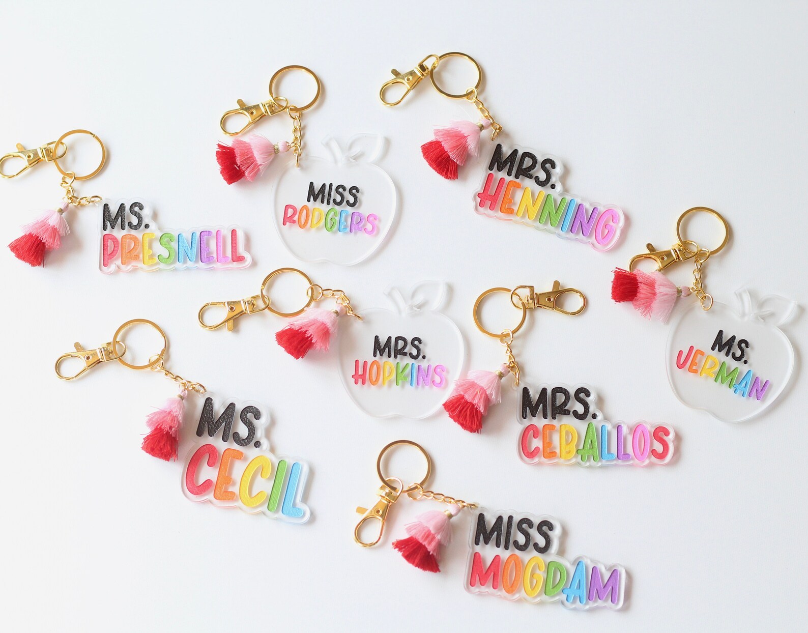 Personalized Teacher Keychain Teacher Gift - Etsy