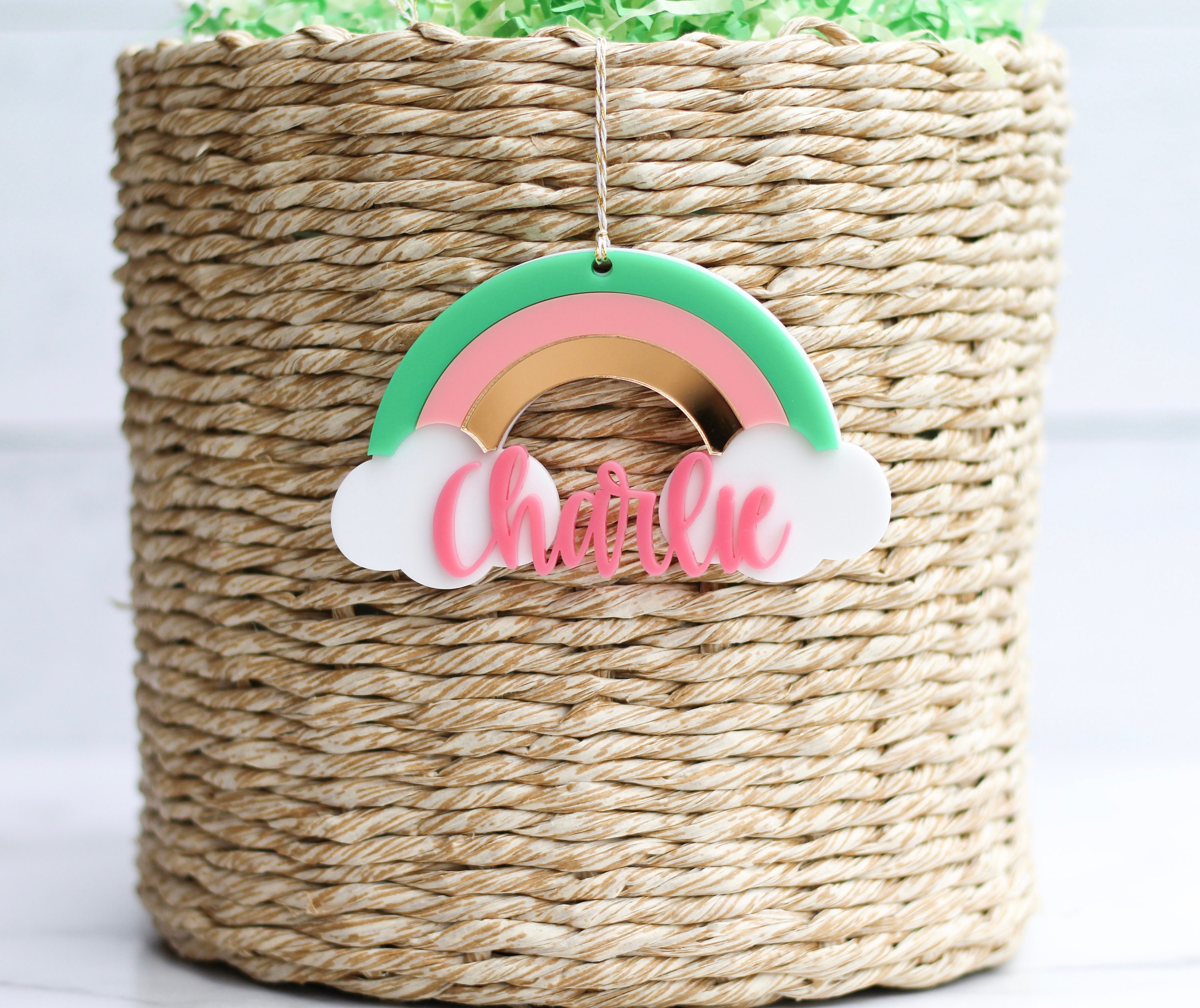 Personalized rainbow gift tag St Patricks day gift tag | Etsy
