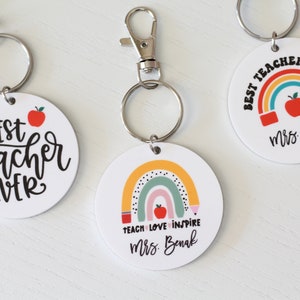 Teacher Keychains | Teacher Gift | Teacher Appreciation Keychain - Etsy